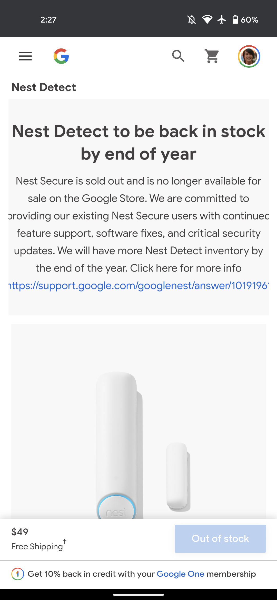 Google Store delays Nest Detect restock to early 2021 - 9to5Google