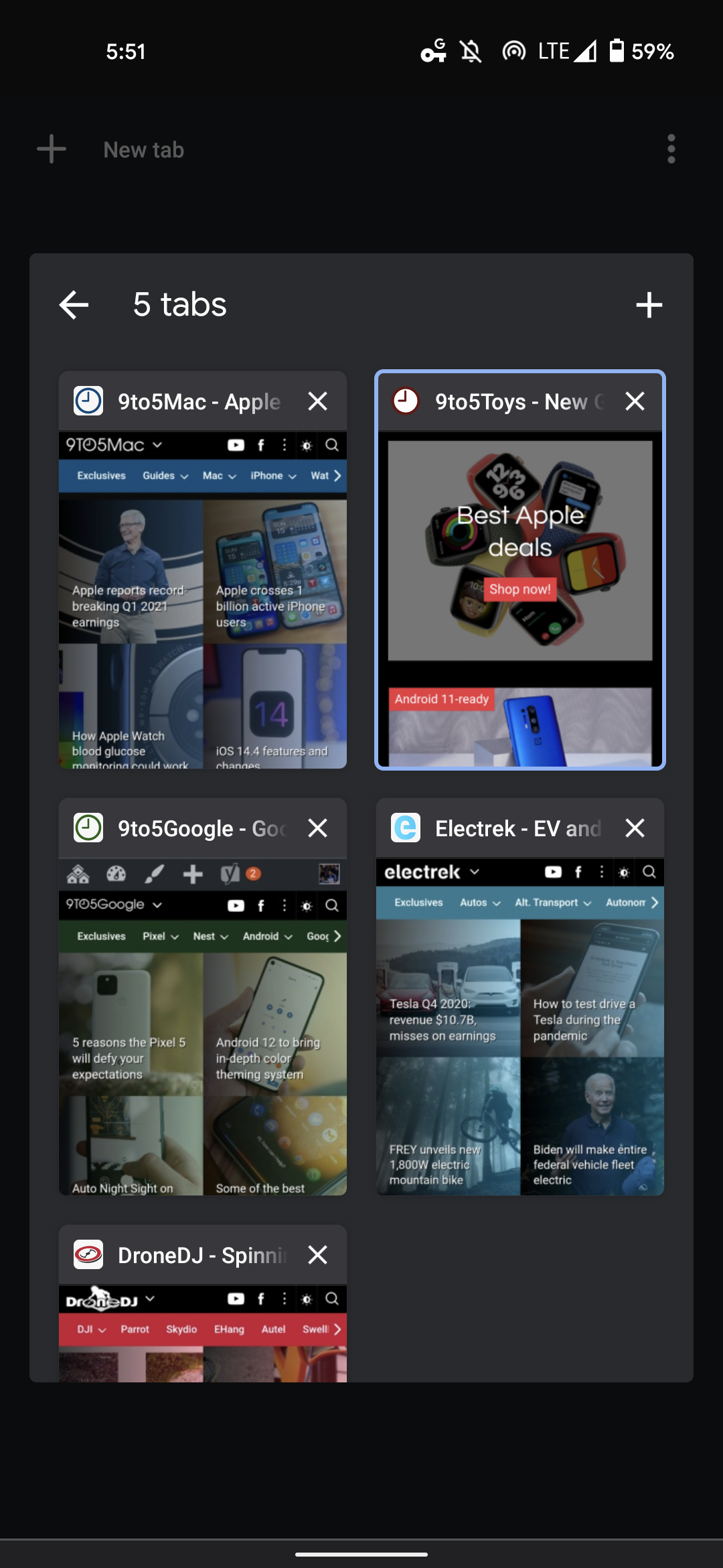Google Chrome on Android rolling out grid for Tab Groups - 9to5Google