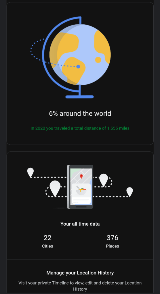 Google Maps 2020 Timeline recap shows travel trends - 9to5Google