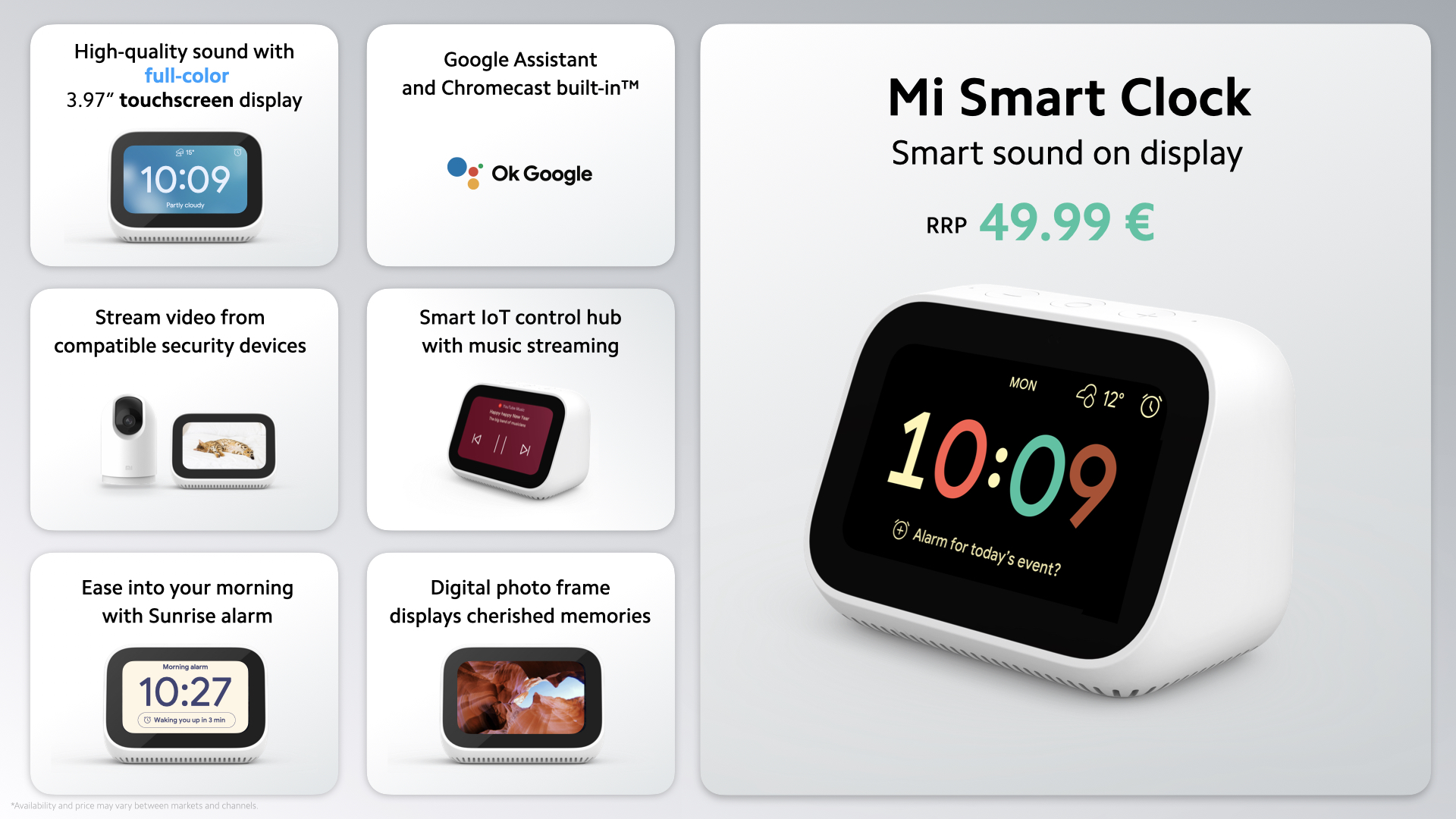 The Xiaomi Mi Smart Clock is a tiny €50 smart display - 9to5Google