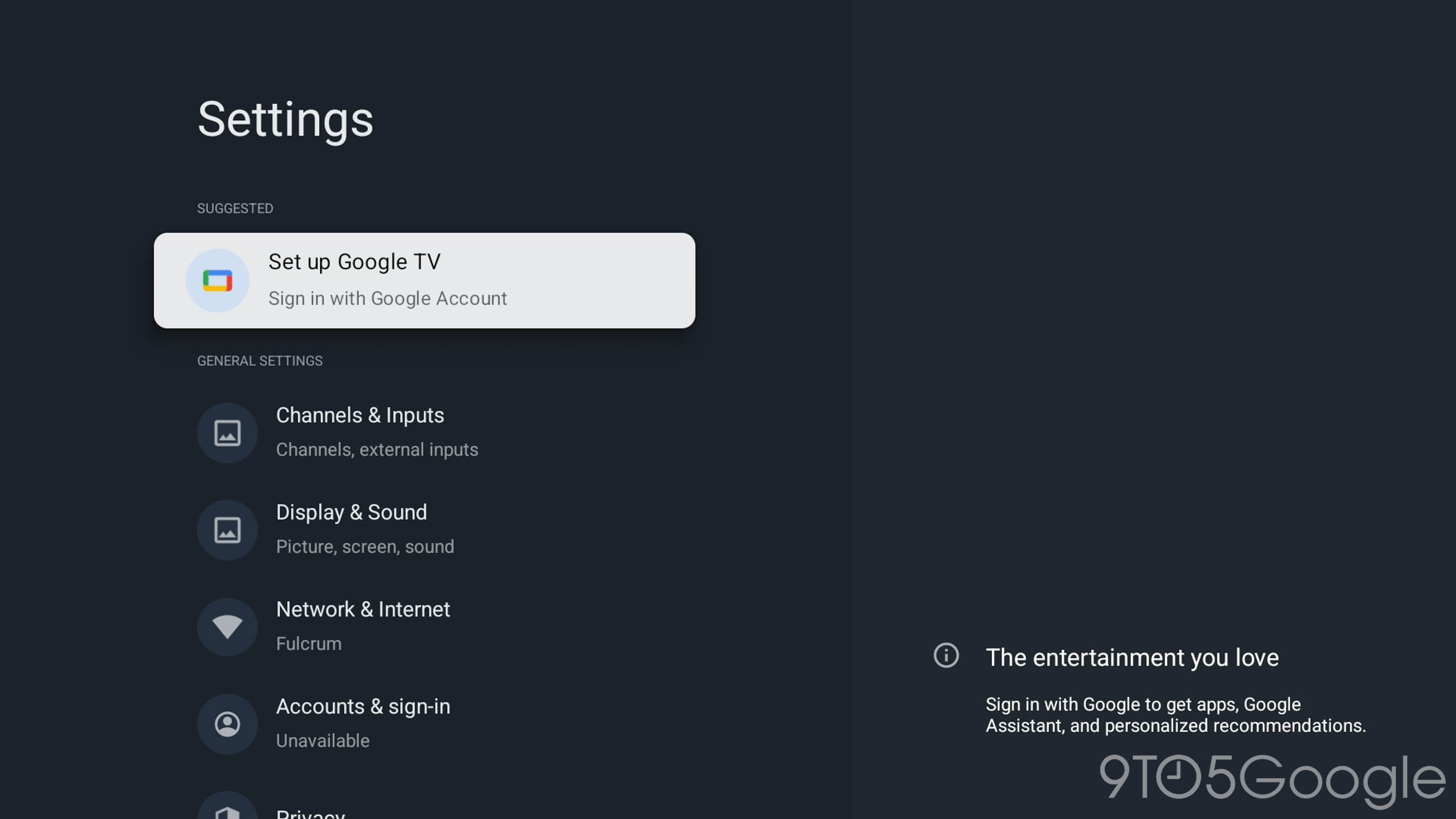 Google TV 'Basic' mode strips away smart TV features - 9to5Google