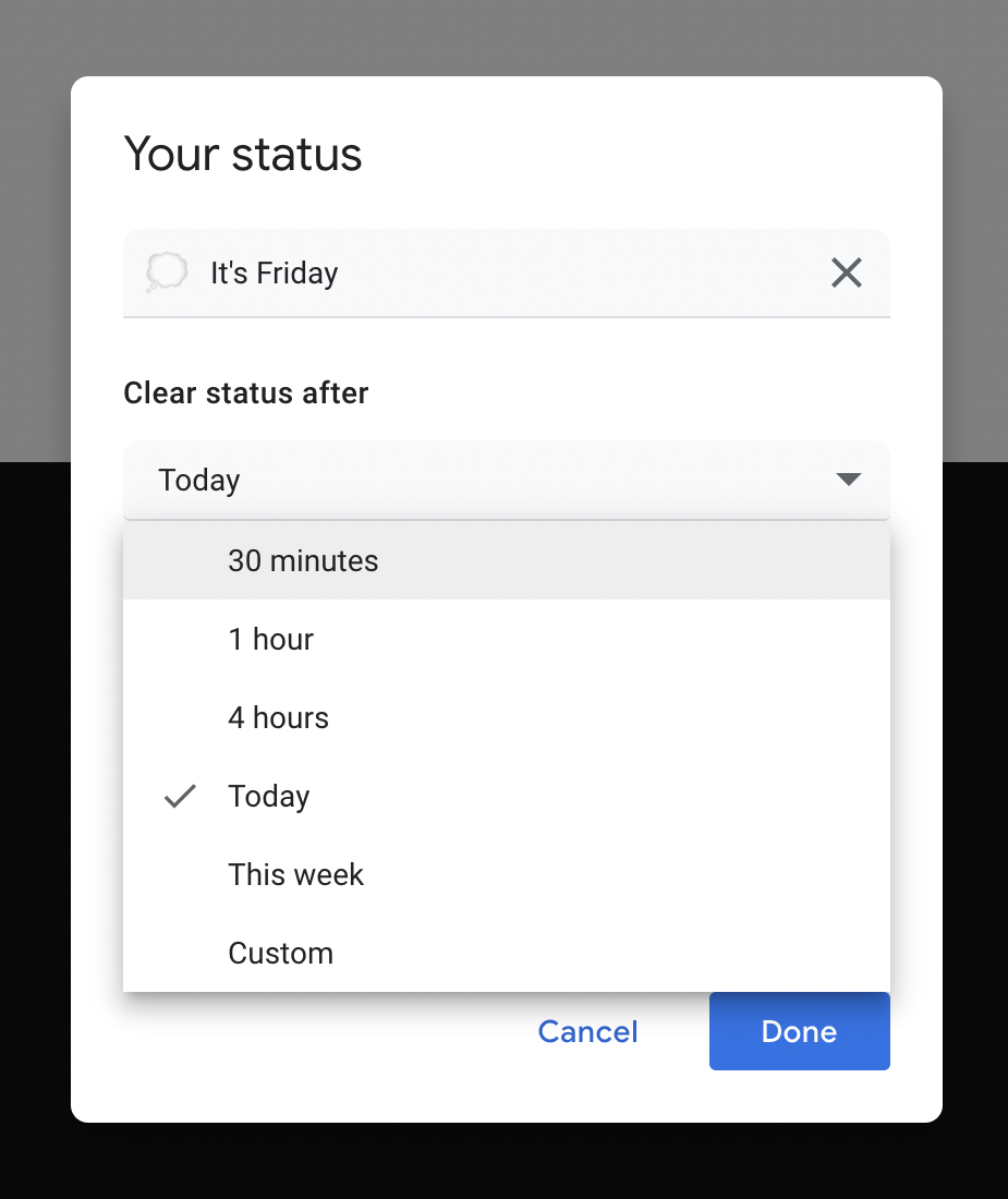 Gmail and Google Chat now support custom statuses - 9to5Google