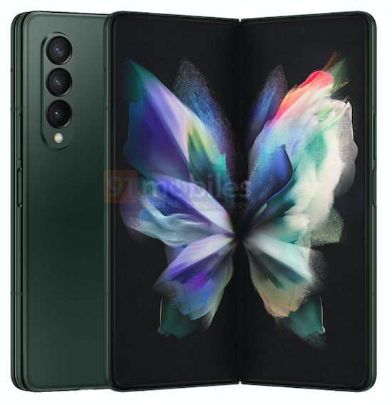 Official renders of Galaxy Z Fold 3 leak, revealing three colors ...