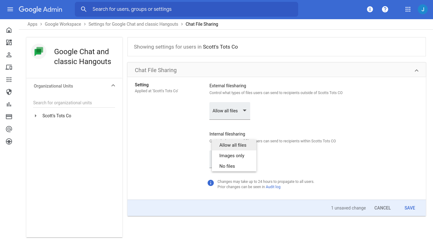 Google Chat file and image sharing can now be disabled by Workspace ...