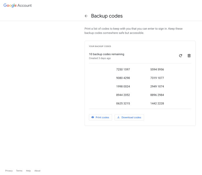 Google tweaks 2-Step Verification backup codes UI and OAuth screen ...