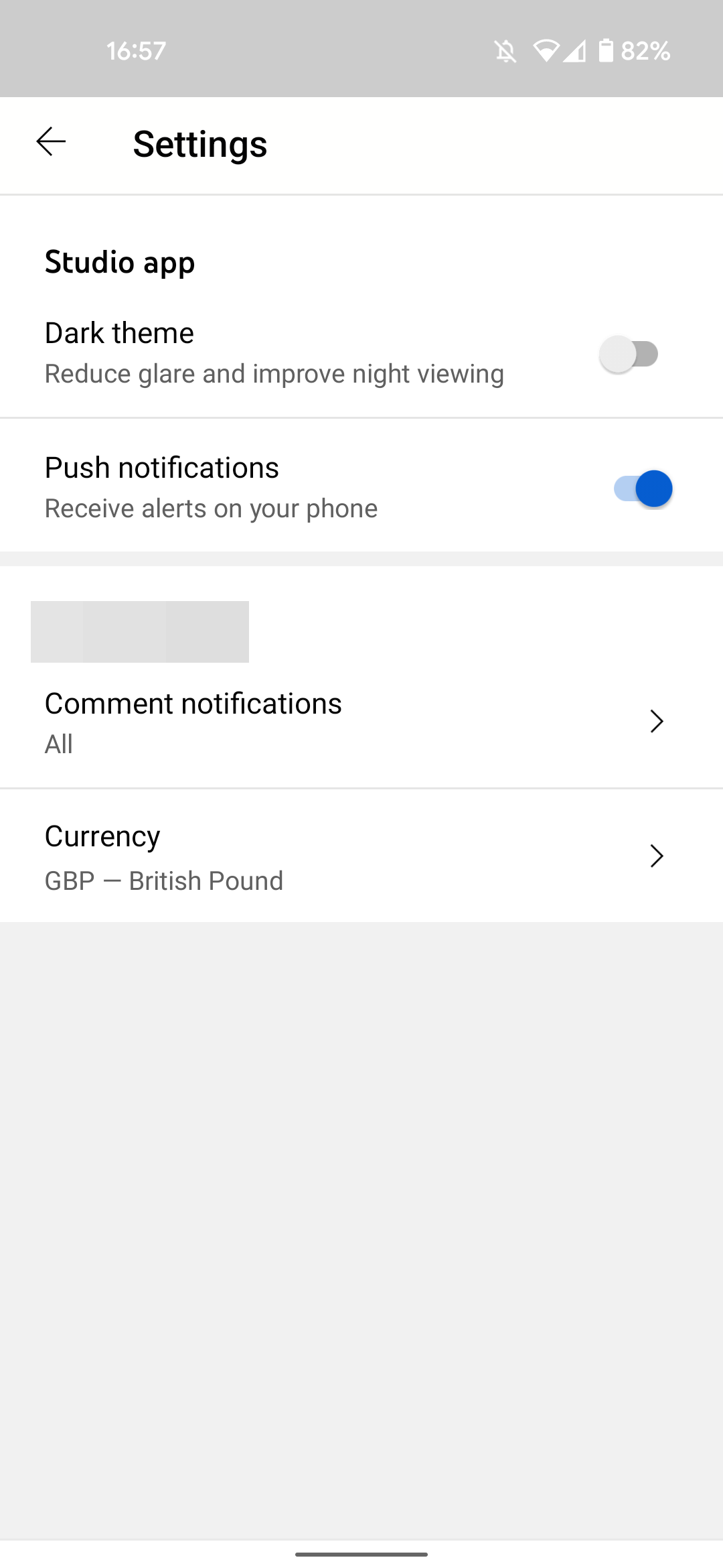 YouTube Studio for Android adds option to change currency