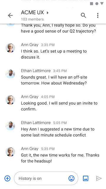 Google Chat text box redesigned to look more like Messages for Android ...