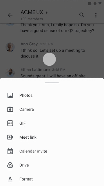 Google Chat text box redesigned to look more like Messages for Android ...