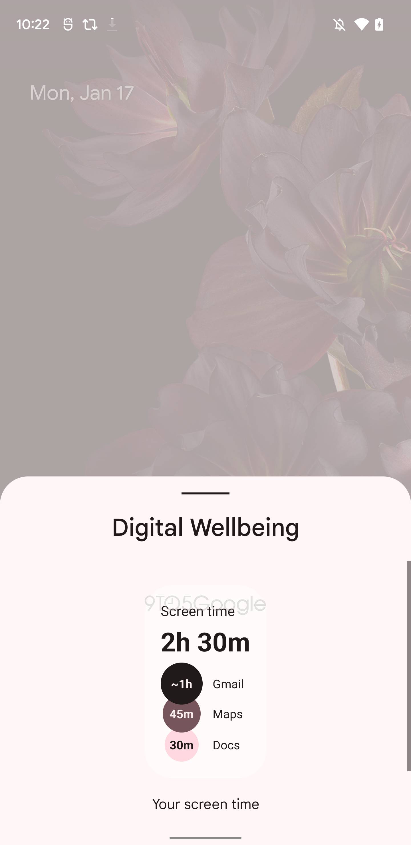 Digital Wellbeing widget will show screen time, top used apps - 9to5Google