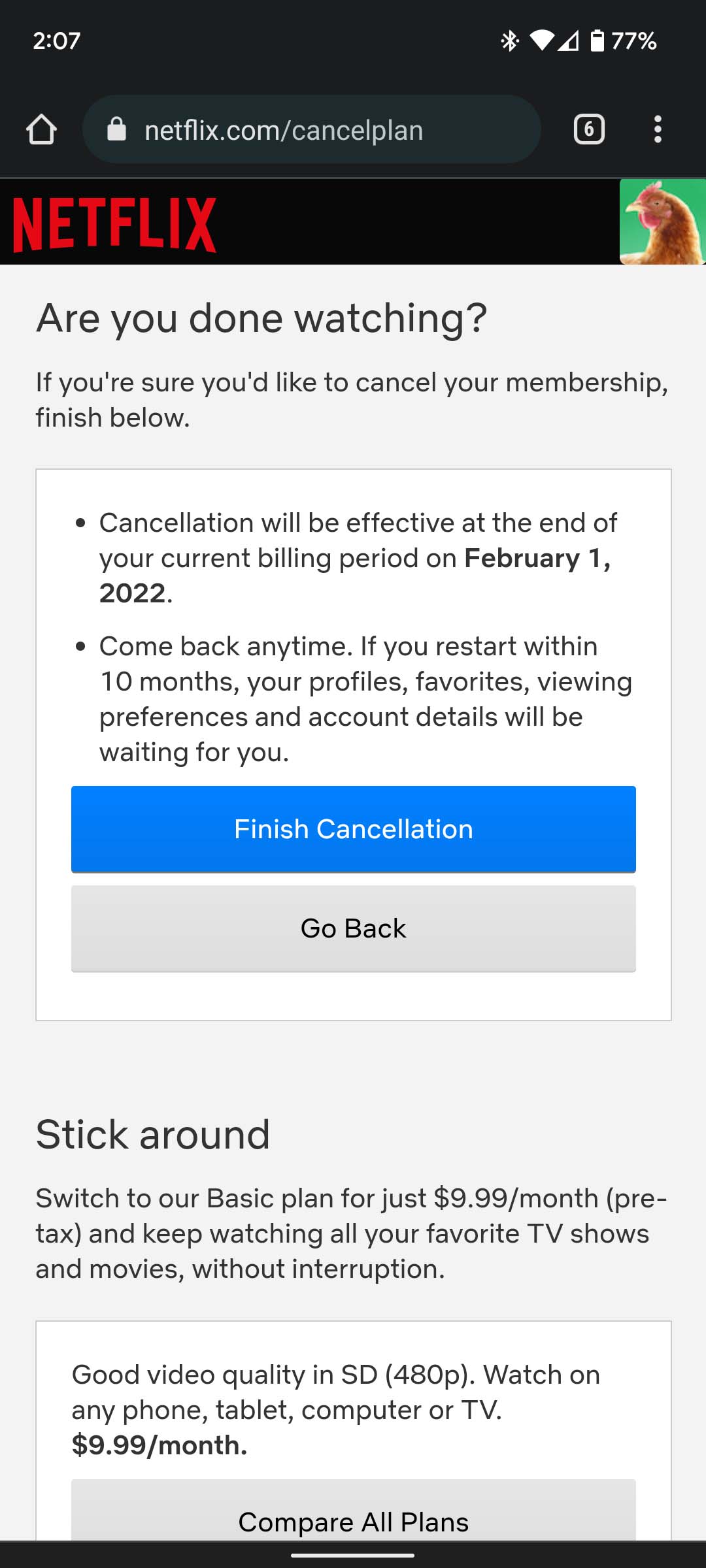 How to cancel your Netflix membership on Android and web