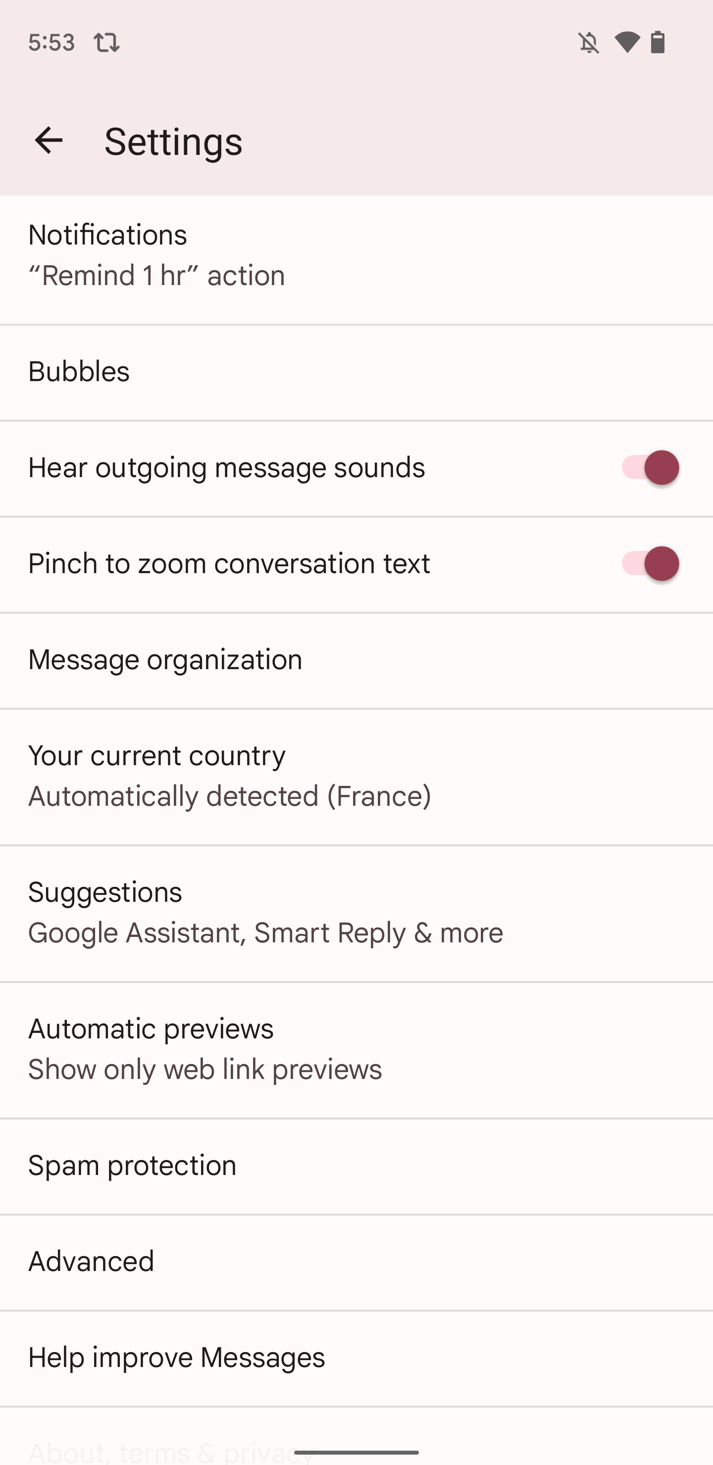 Google Messages preps setting to disable pinch to zoom text - 9to5Google