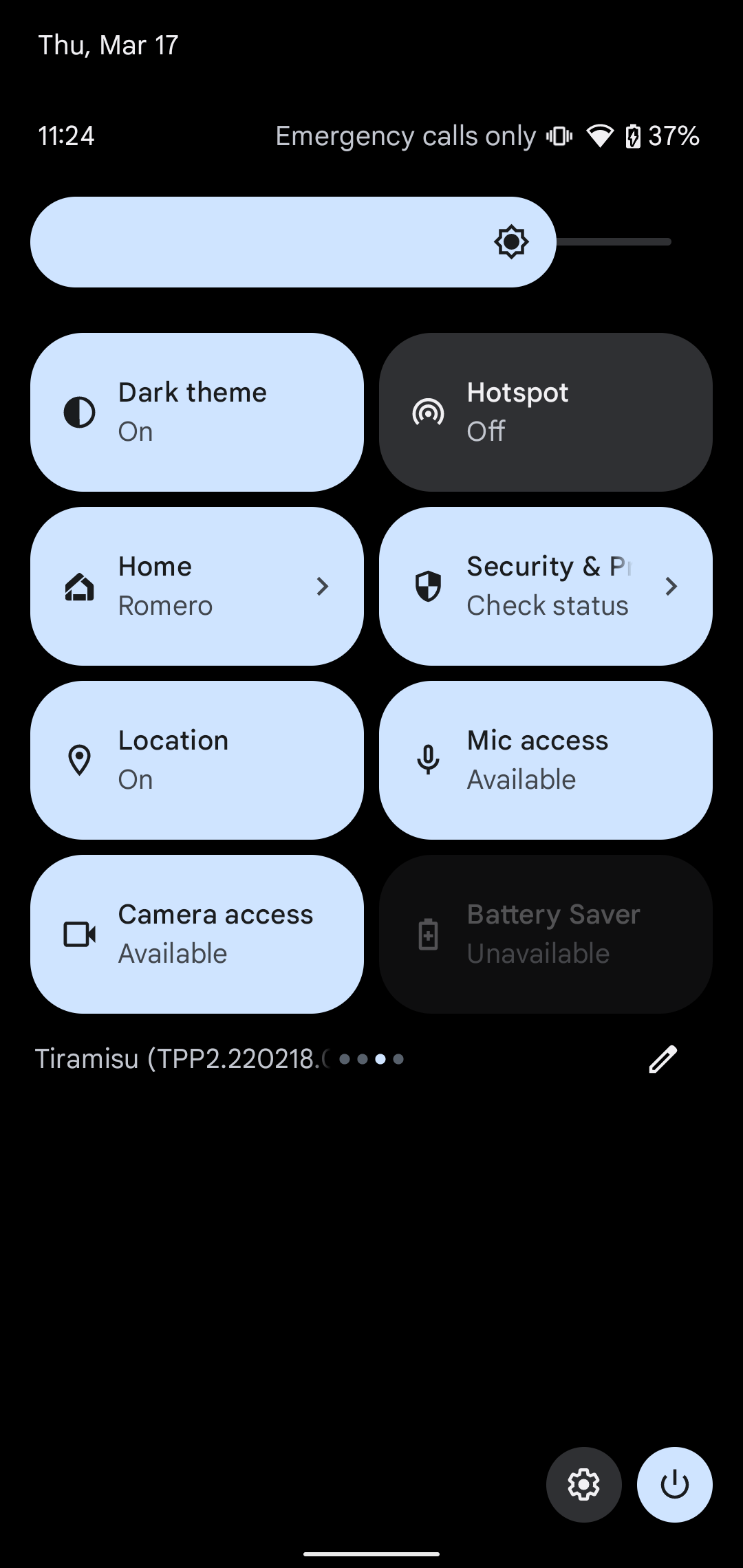 Android 13 DP2: Google adds Quick Settings toggle for Security & Privacy, renames Home
