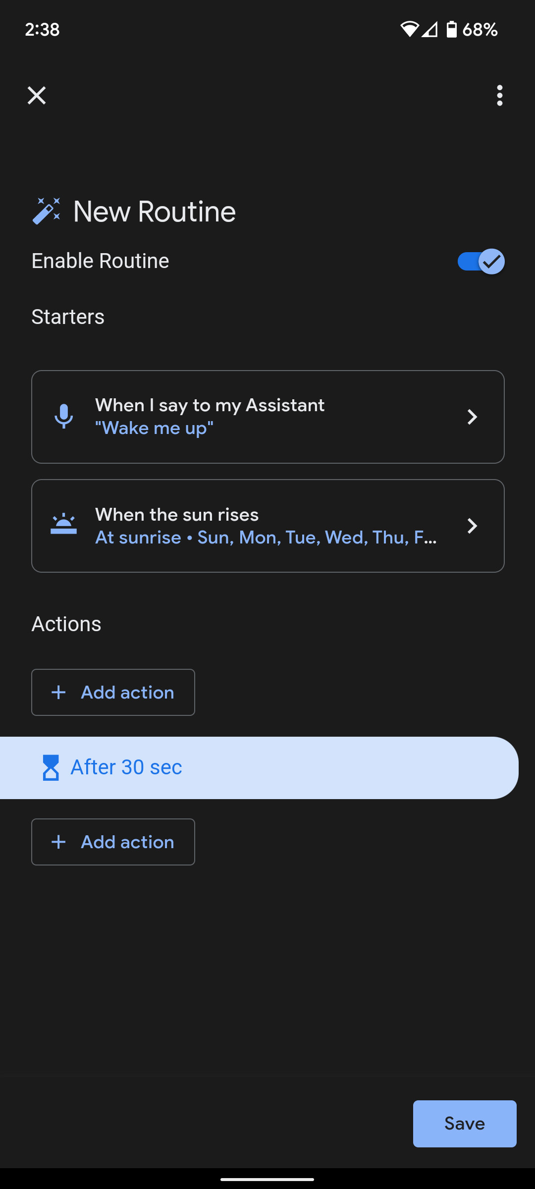 How to set up delayed actions in Google Home's Assistant Routines