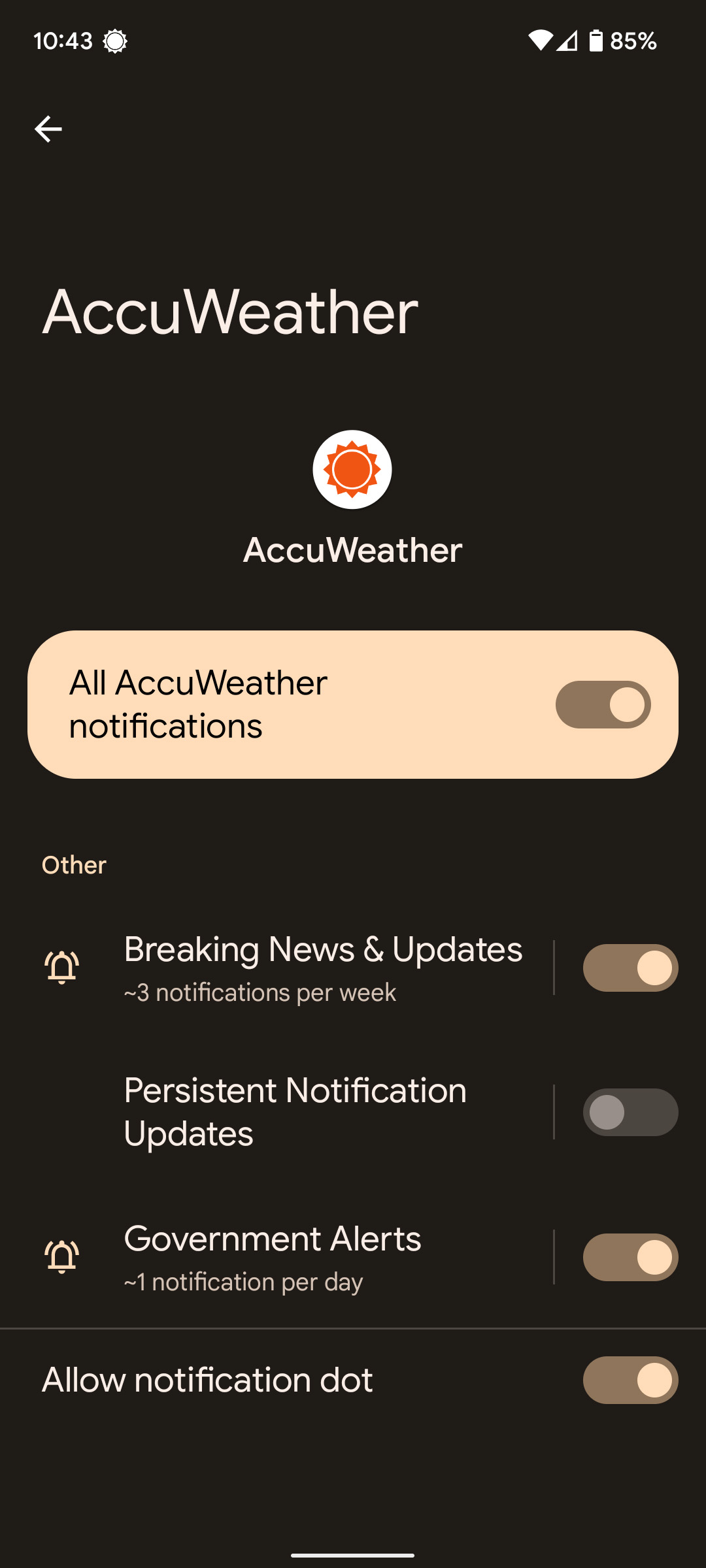 How to easily manage individual app notifications in Android