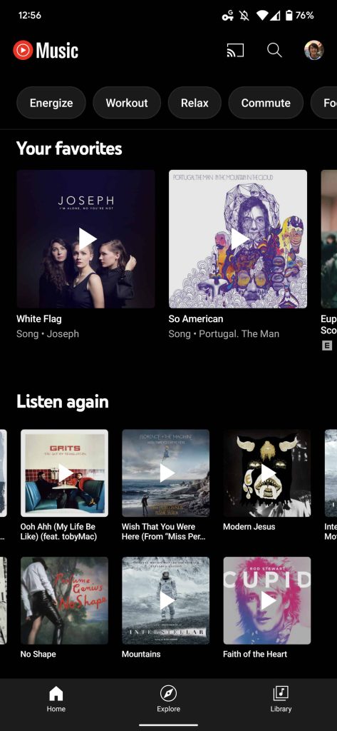 YouTube Music 'Listen again' drops carousel for denser grid - 9to5Google