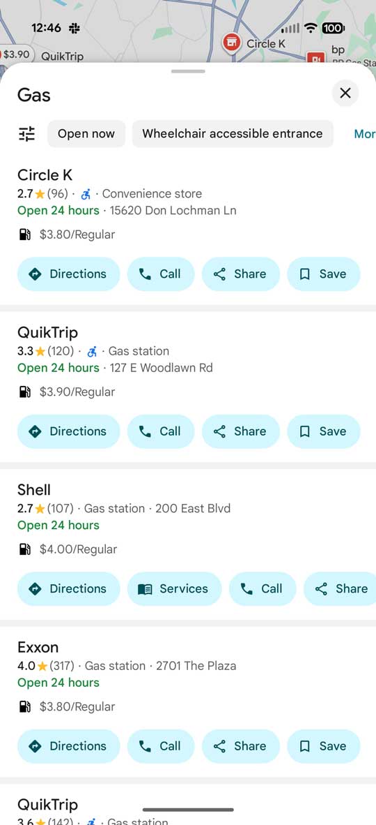 Gas prices in Google Maps: Here's how to find them