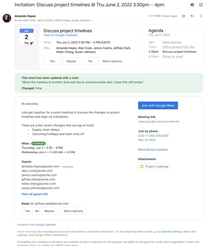 Google Calendar redesigning email invites - 9to5Google