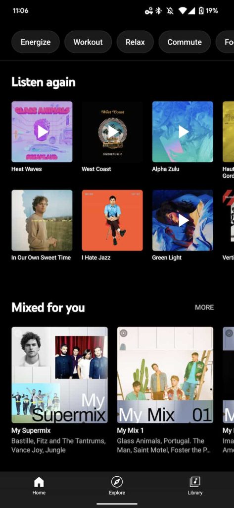 YouTube Music gets 'Mixed for you' playlist grid view - 9to5Google