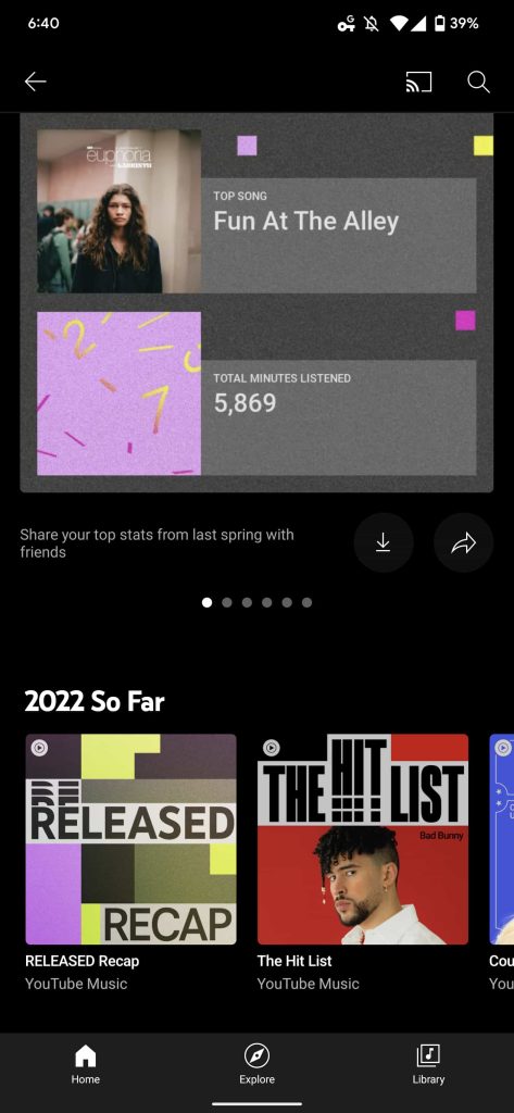 YouTube Music rolling out Spring Recap 22 with stats - 9to5Google