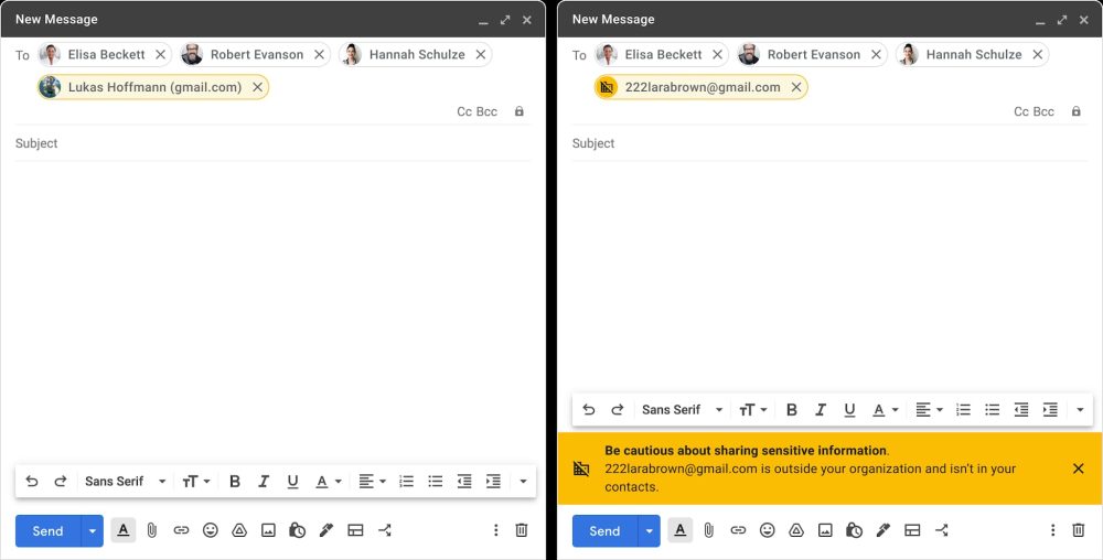 Gmail compose window adds profile avatars, right-click menu - 9to5Google