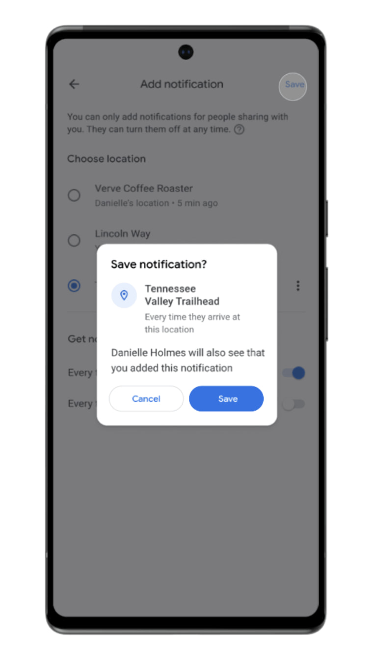 Google Maps location sharing w/ arrival notifications - 9to5Google