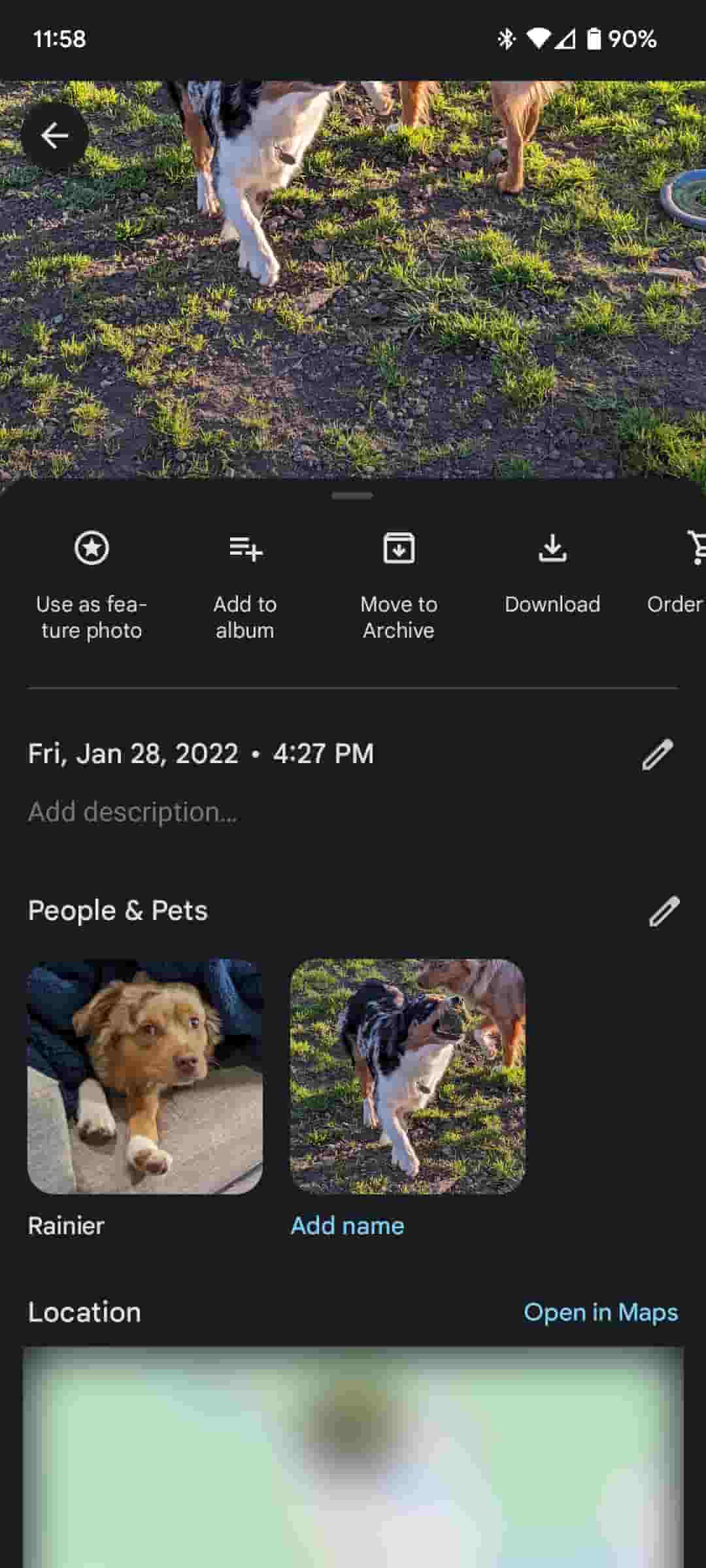Google Photos: How to check an image's data