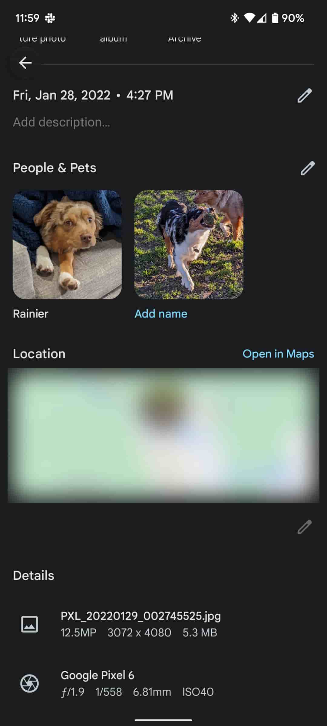 Google Photos: How to check an image's data