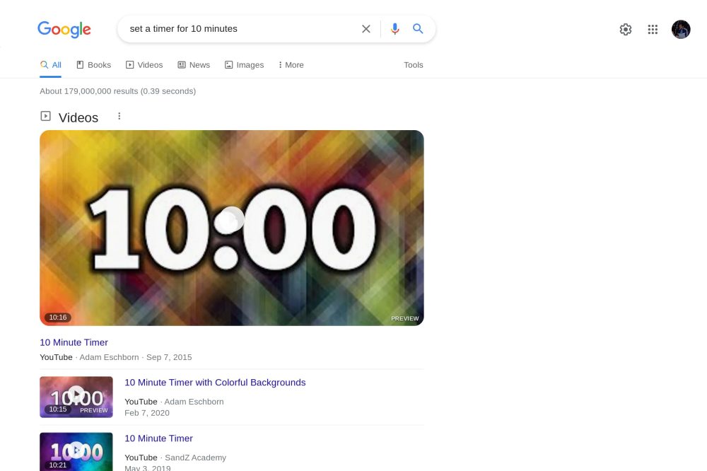 Google Search timer and stopwatch are back [U] - 9to5Google