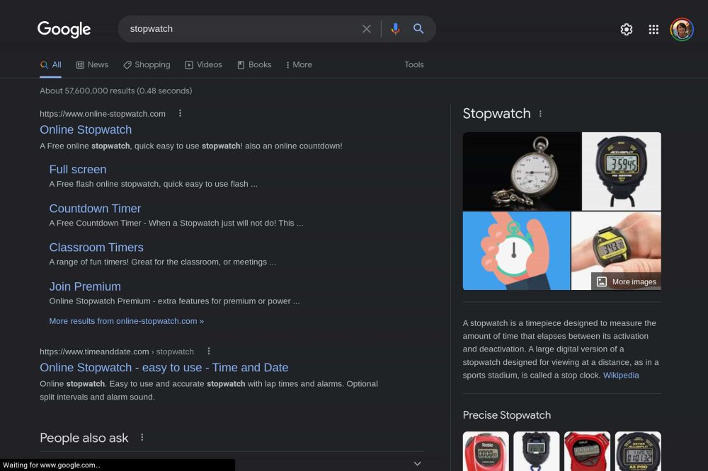 Google Search timer and stopwatch are back [U] - 9to5Google