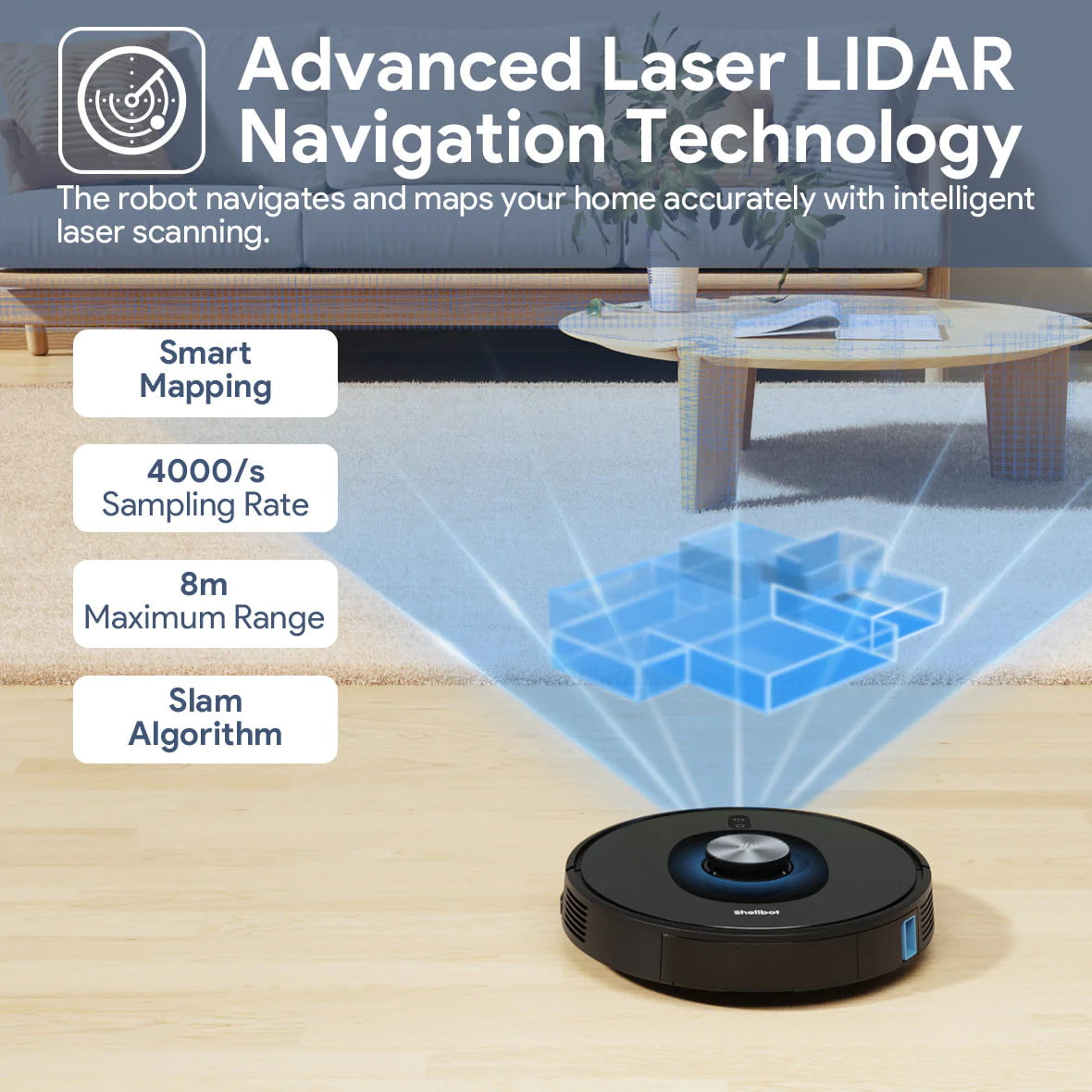 Shellbot SL60: Robot vacuum/mop with Google Assistant