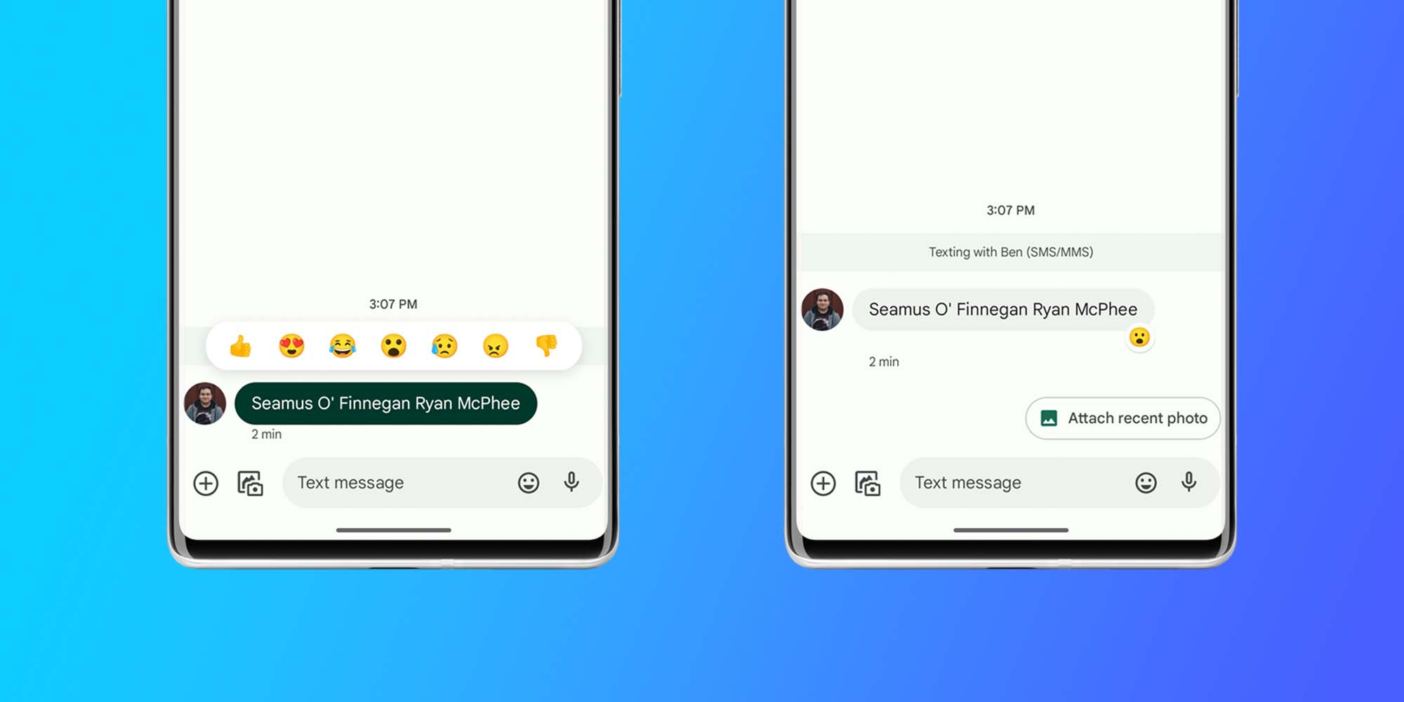 Google Messages: How use emoji reactions with any recipient