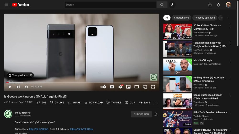 YouTube testing a new video page on mobile and web - 9to5Google