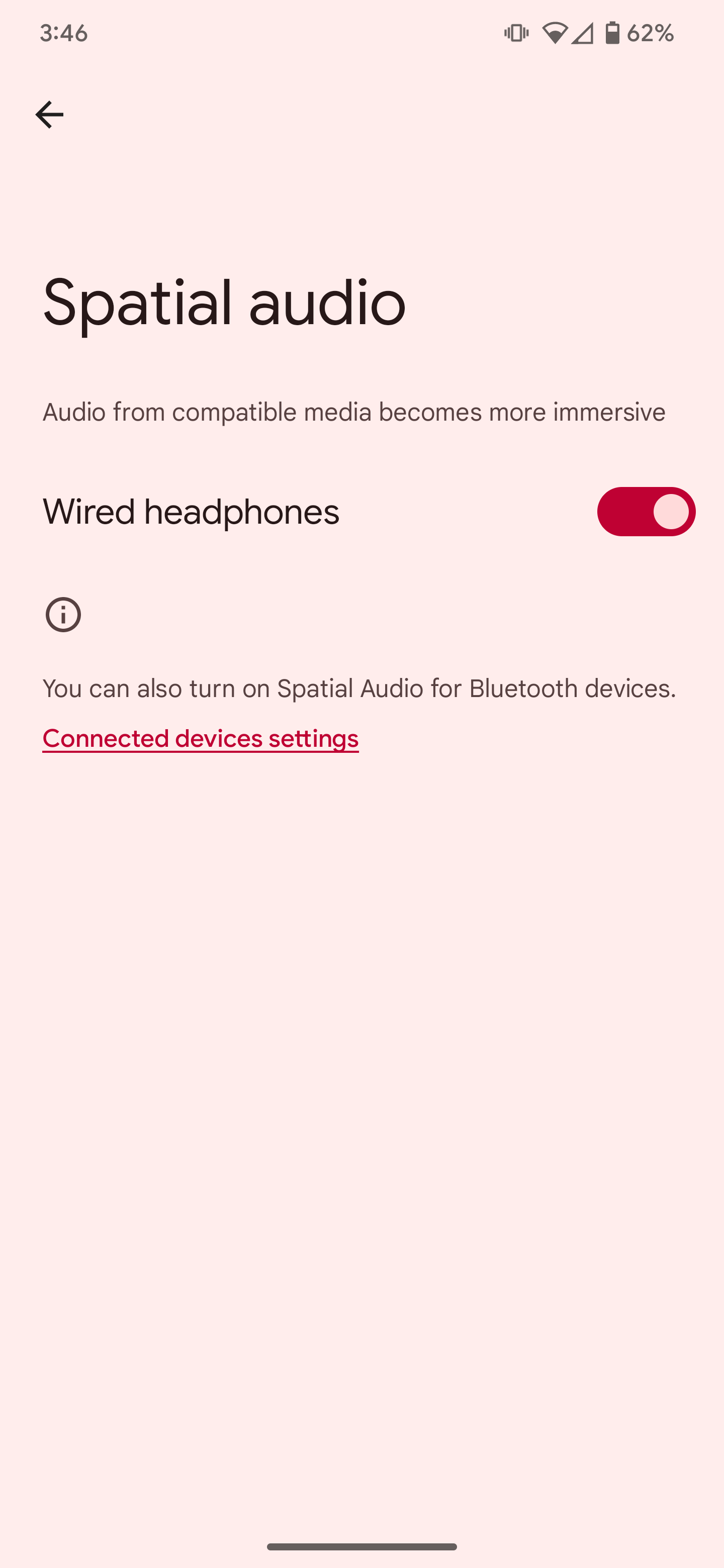 Spatial Audio for Pixel 6 in Android 13 beta, doesn't do much yet