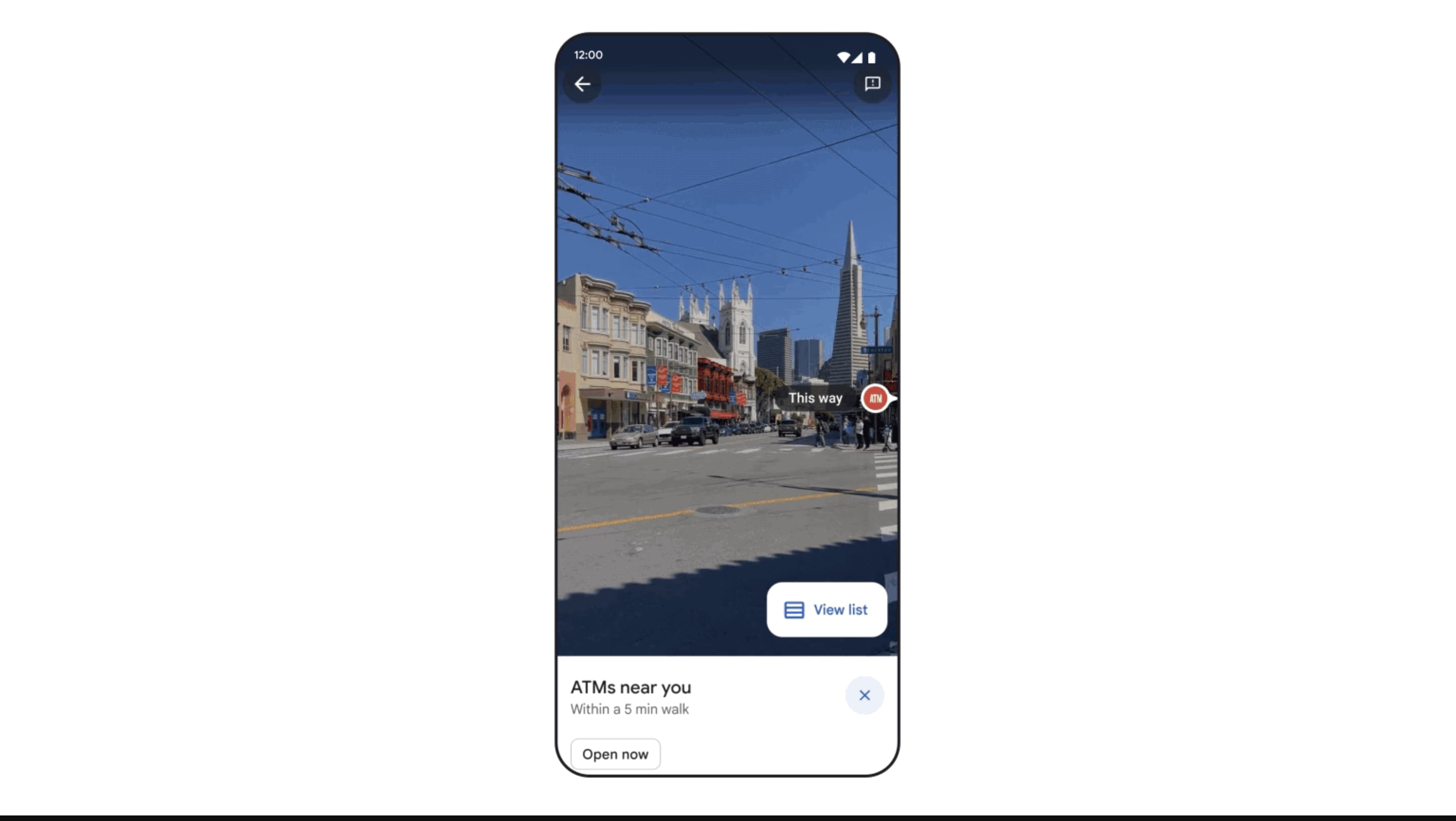 Google Maps Live View adding nearby search