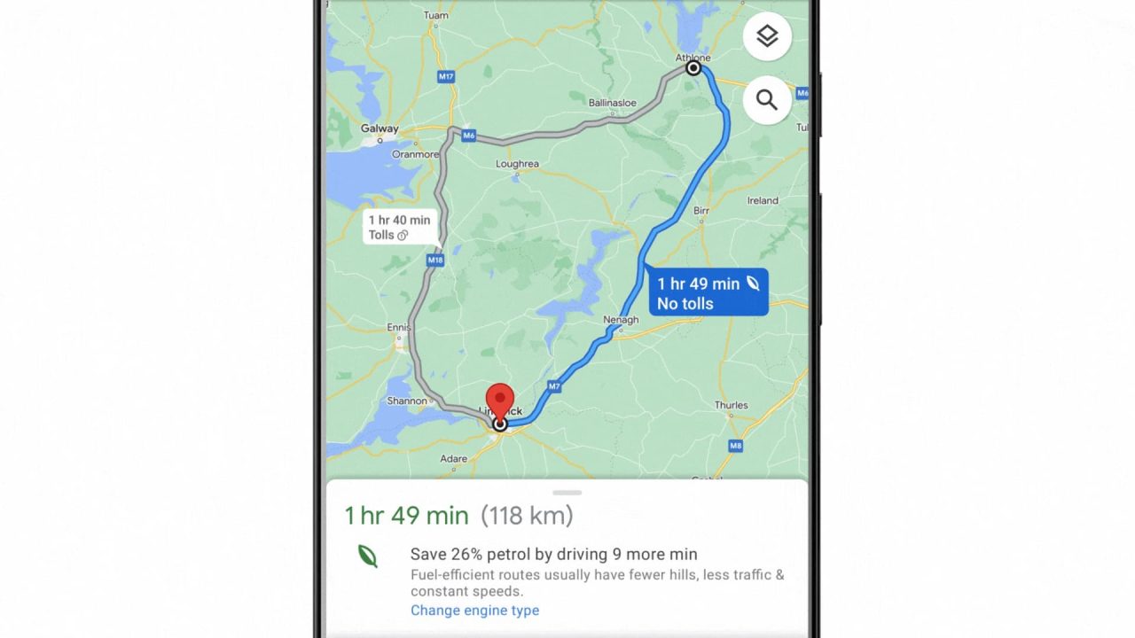 Google Maps letting you specify car engine type - 9to5Google