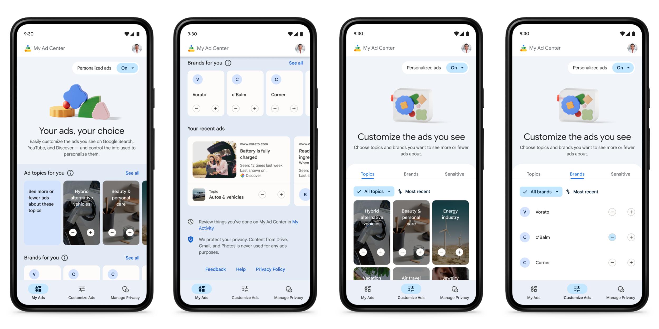 Google My Ad Center rolls out to let you customize advertising