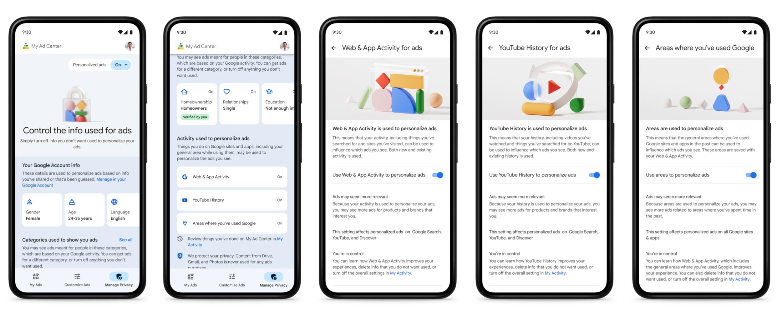 Google My Ad Center rolls out to let you customize advertising