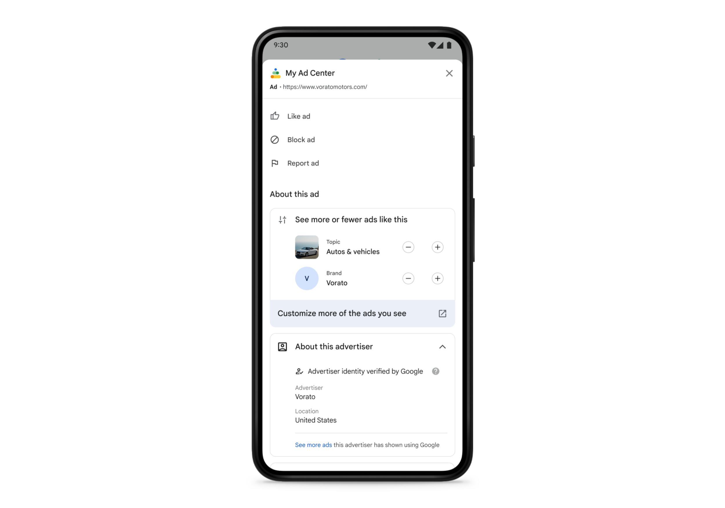 Google My Ad Center rolls out to let you customize advertising