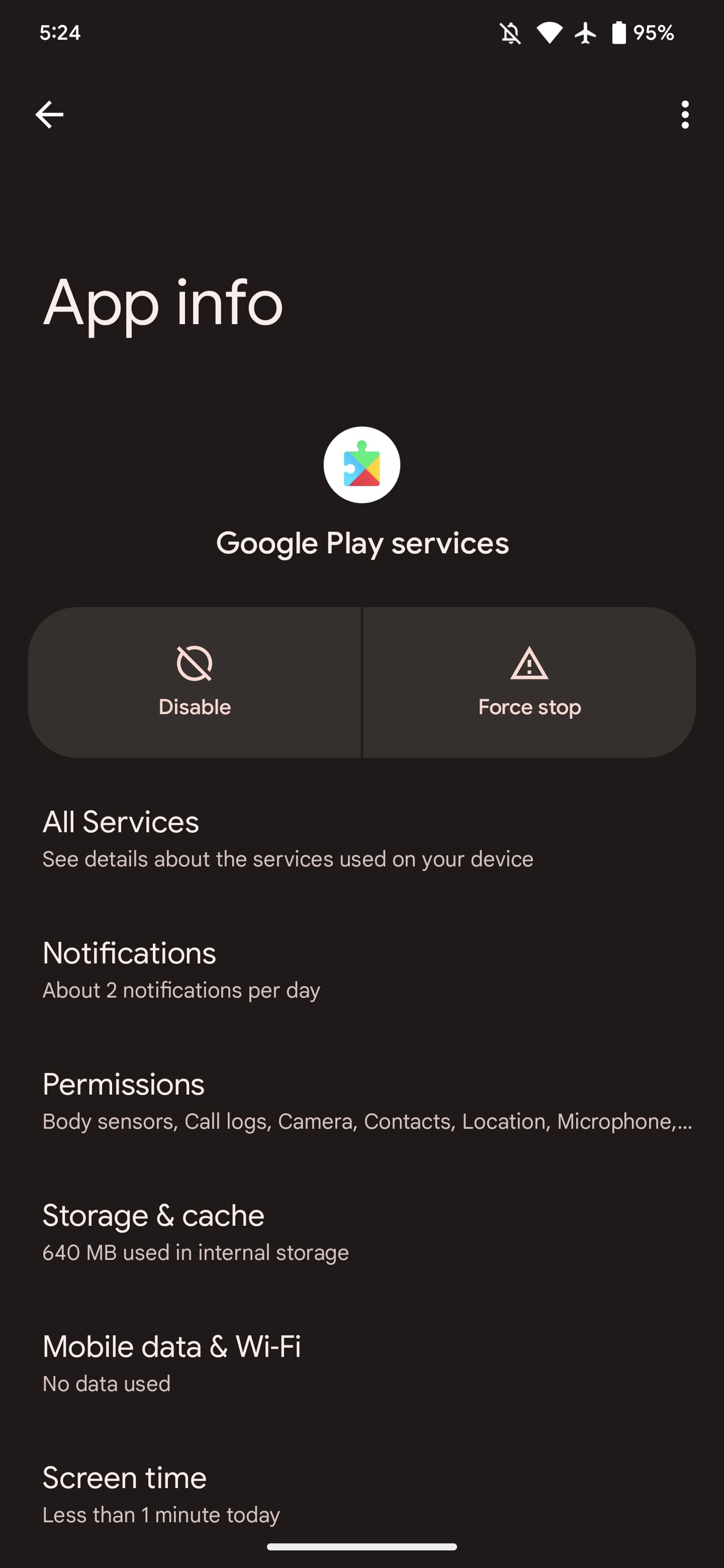 Google Play services explanation now directly included in Android