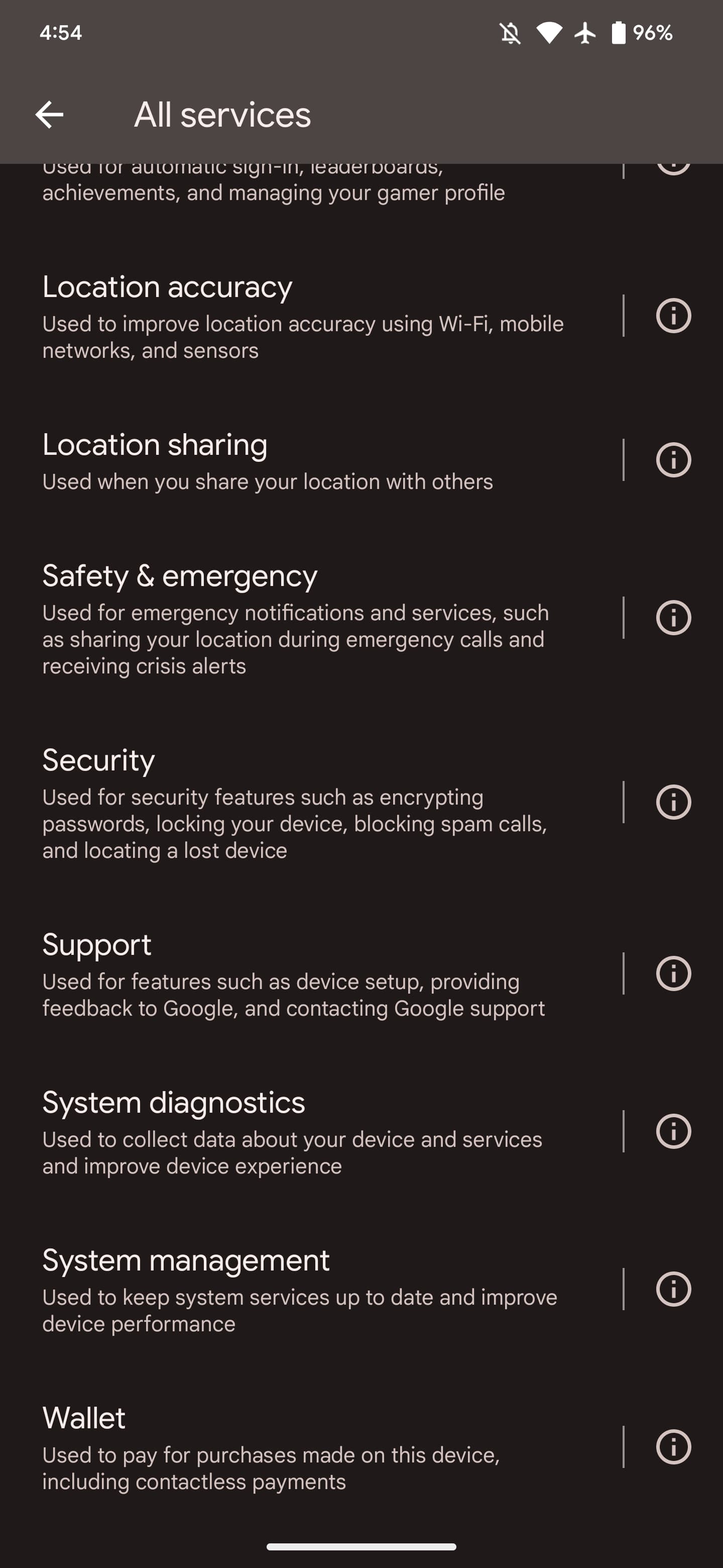 Google Play services explanation now directly included in Android