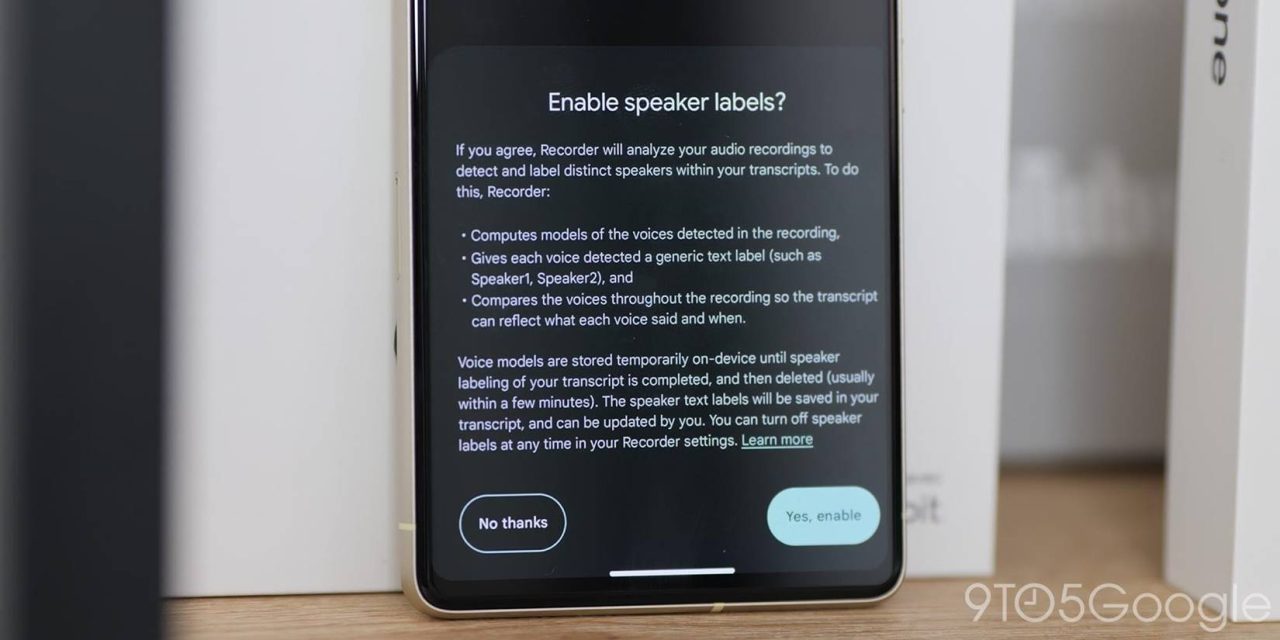 Google explains how Speaker Labels work in Pixel Recorder