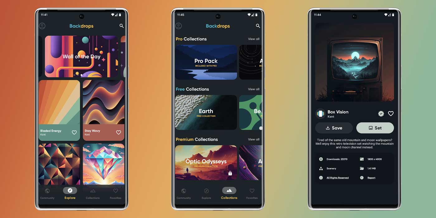 Backdrops on Android gets a Material Design update w/ Collections