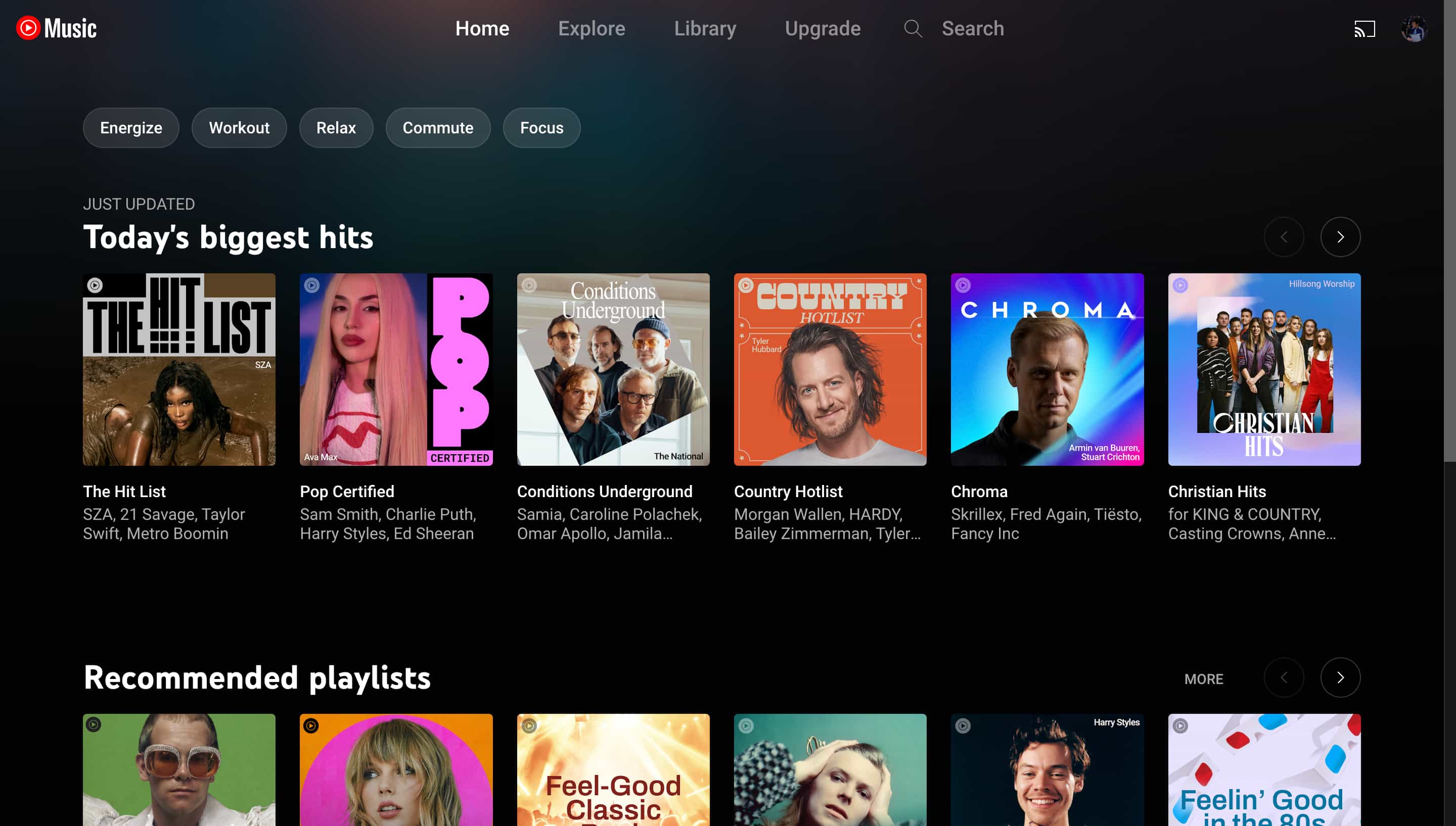 YouTube Music brings mood filters to the web