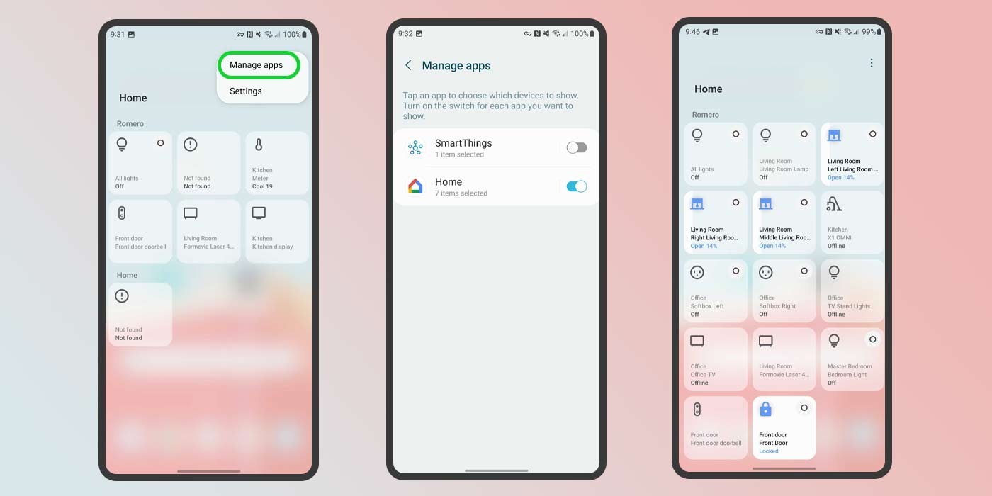 How to use the 'Device control' page on your Galaxy phone