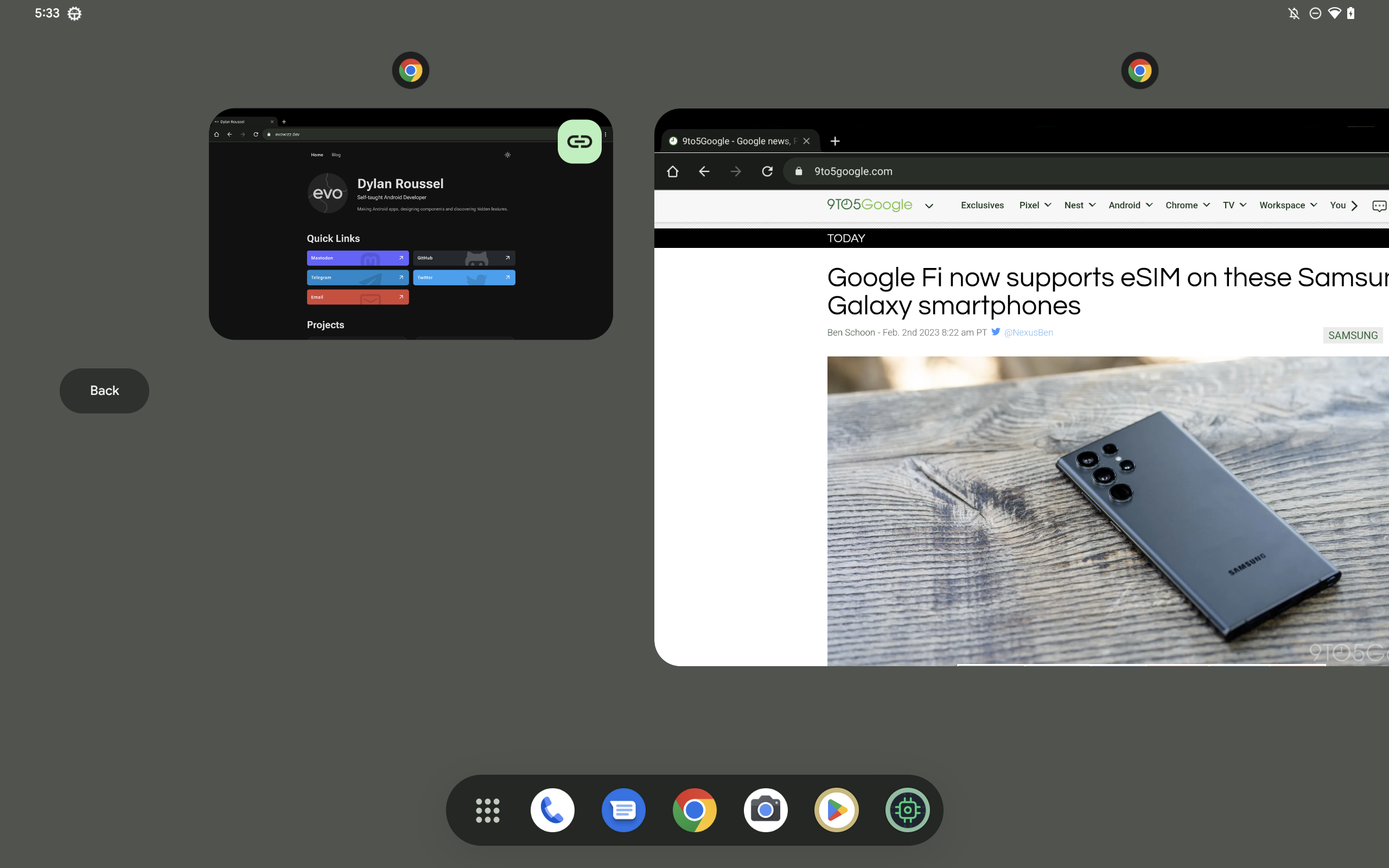 Android 13 QPR2: Taskbar, multi-window tweaks, Tablet 'hub mode'