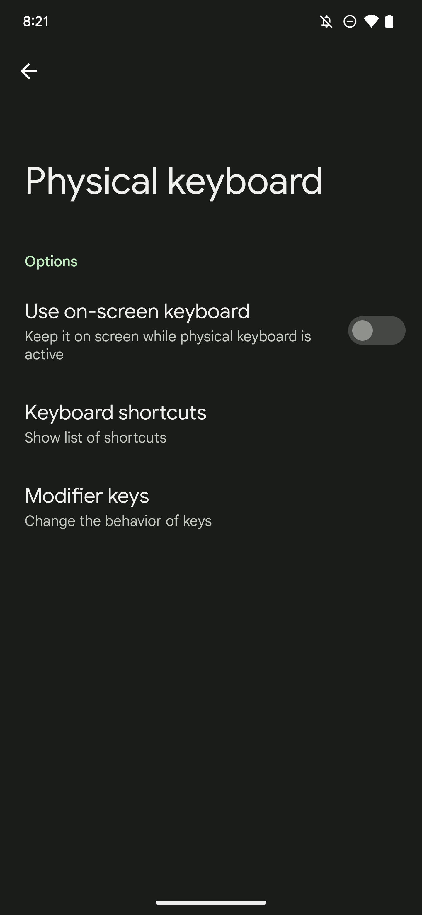 Android 14 preps for physical keyboards and touchpad gestures