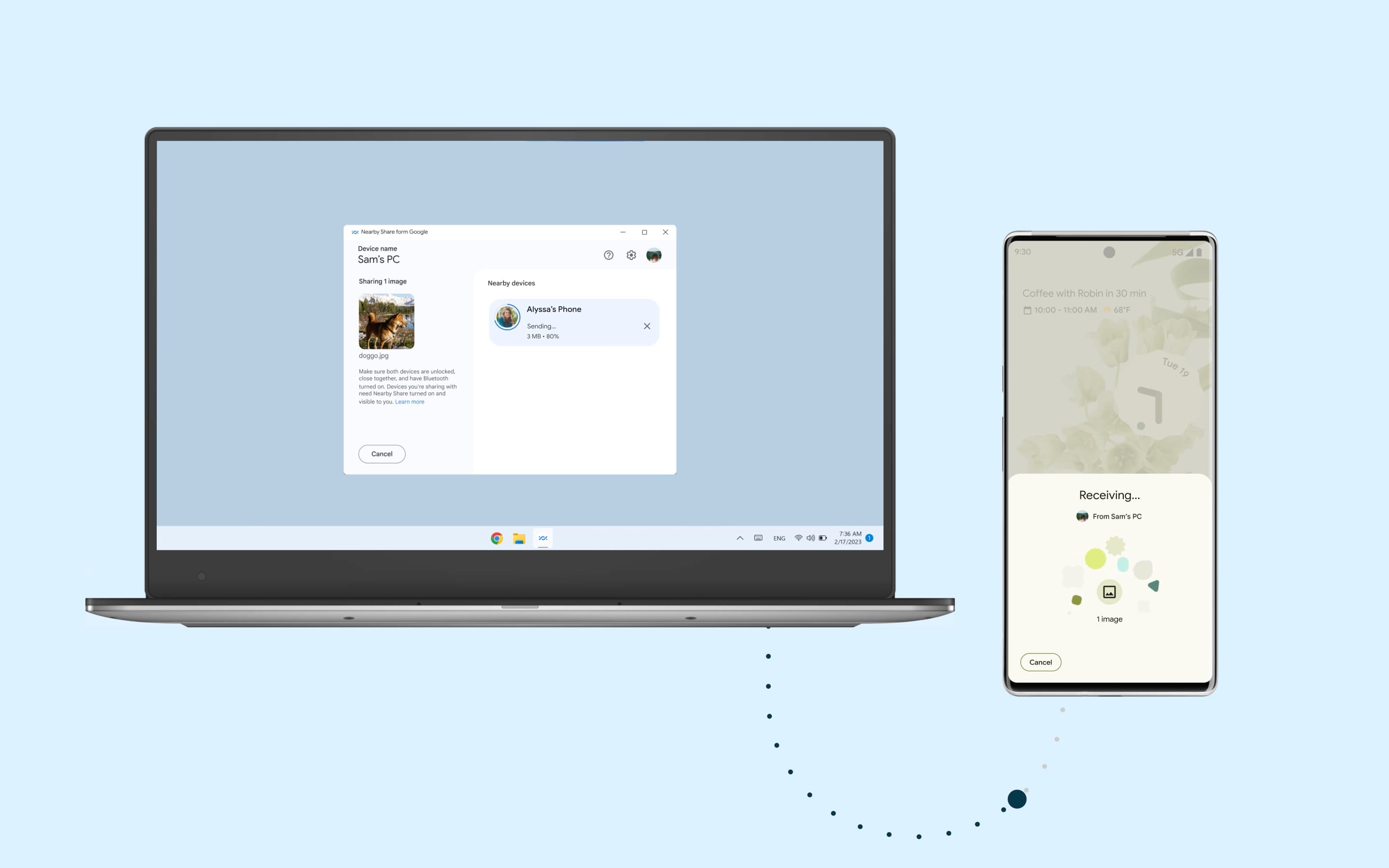 Android launches Nearby Share Beta for Windows app
