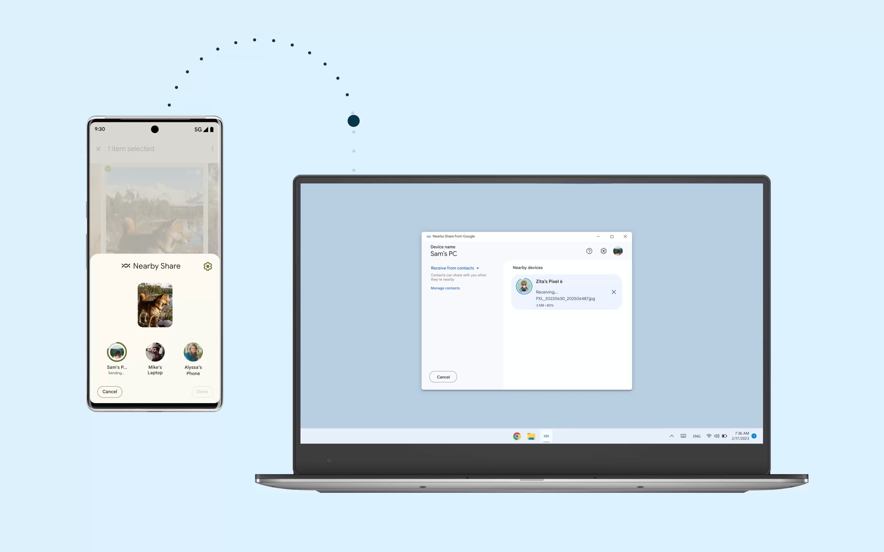 Android launches Nearby Share Beta for Windows app