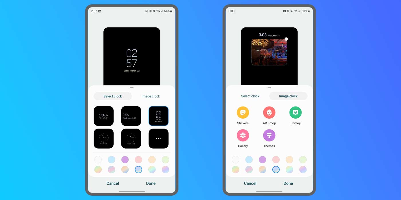 Galaxy S23 always-on display: How to change clock style and color