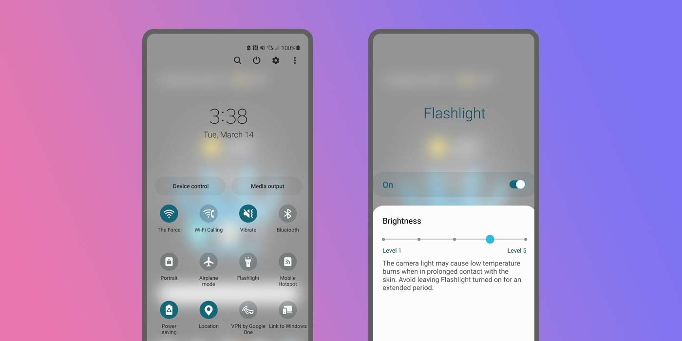 Change the brightness of your Galaxy S23 flashlight, here's how